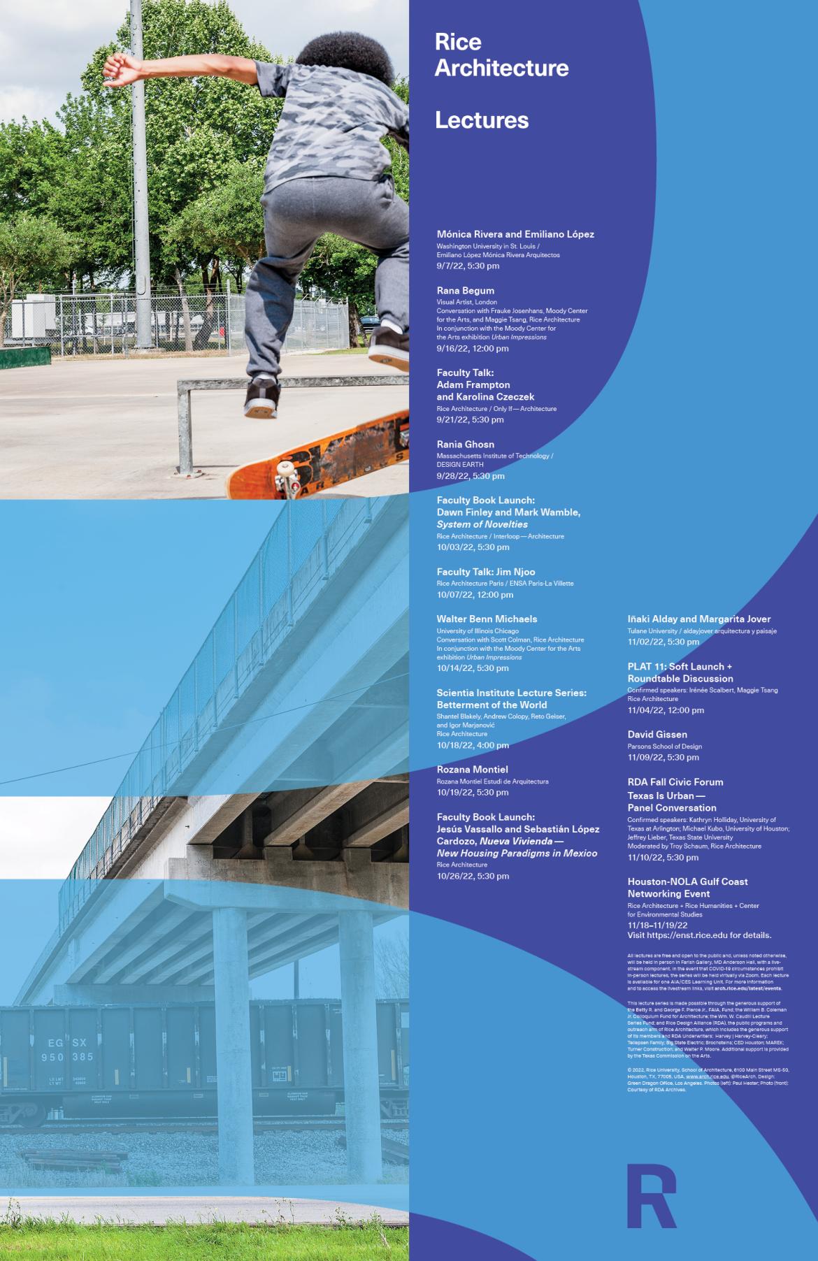 Rice Architecture 2022-2023 Lecture Series Engaging Pluralism, Fall Edition | Rice School of ...