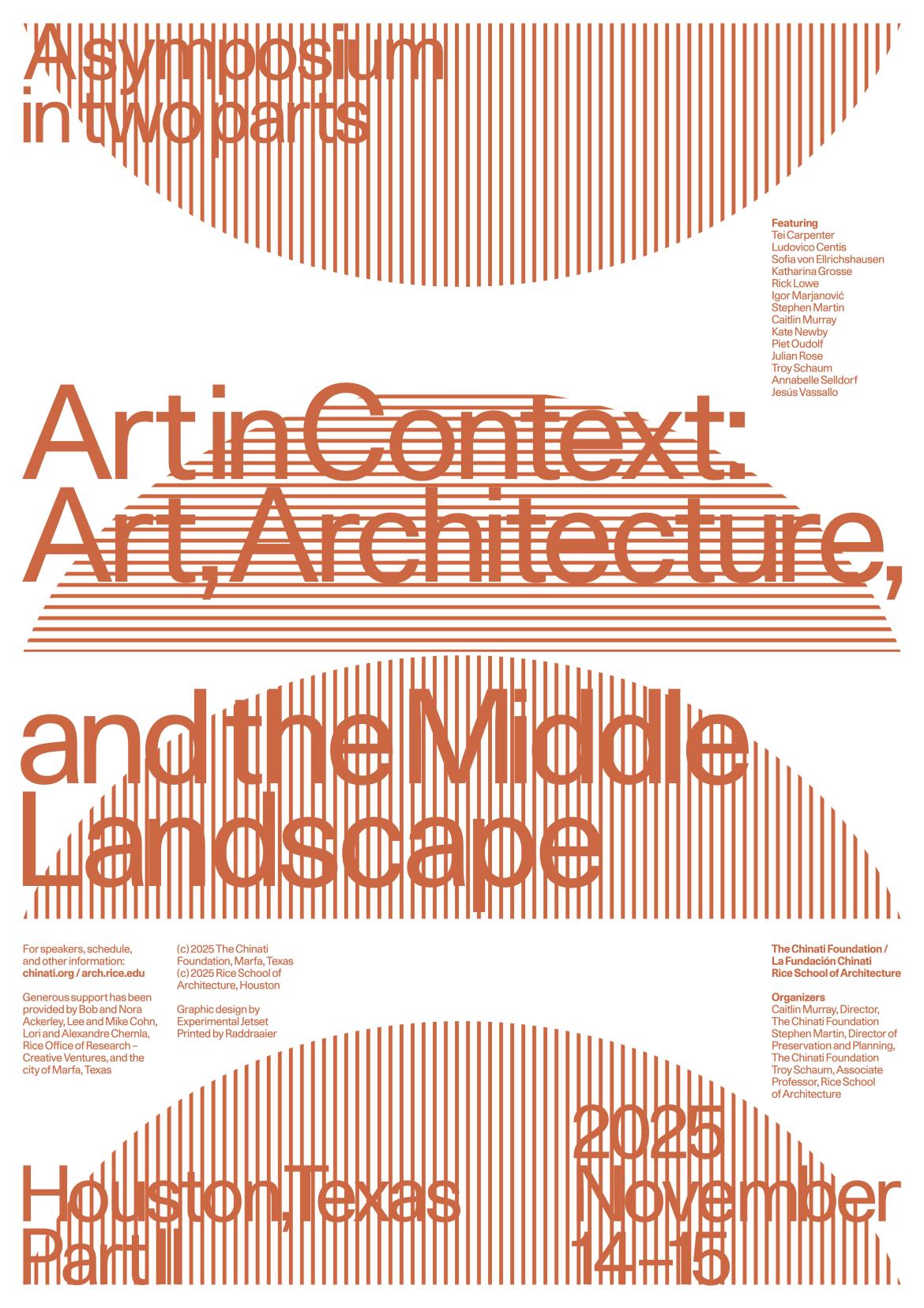 Symposium: Art in Context | Rice School of Architecture