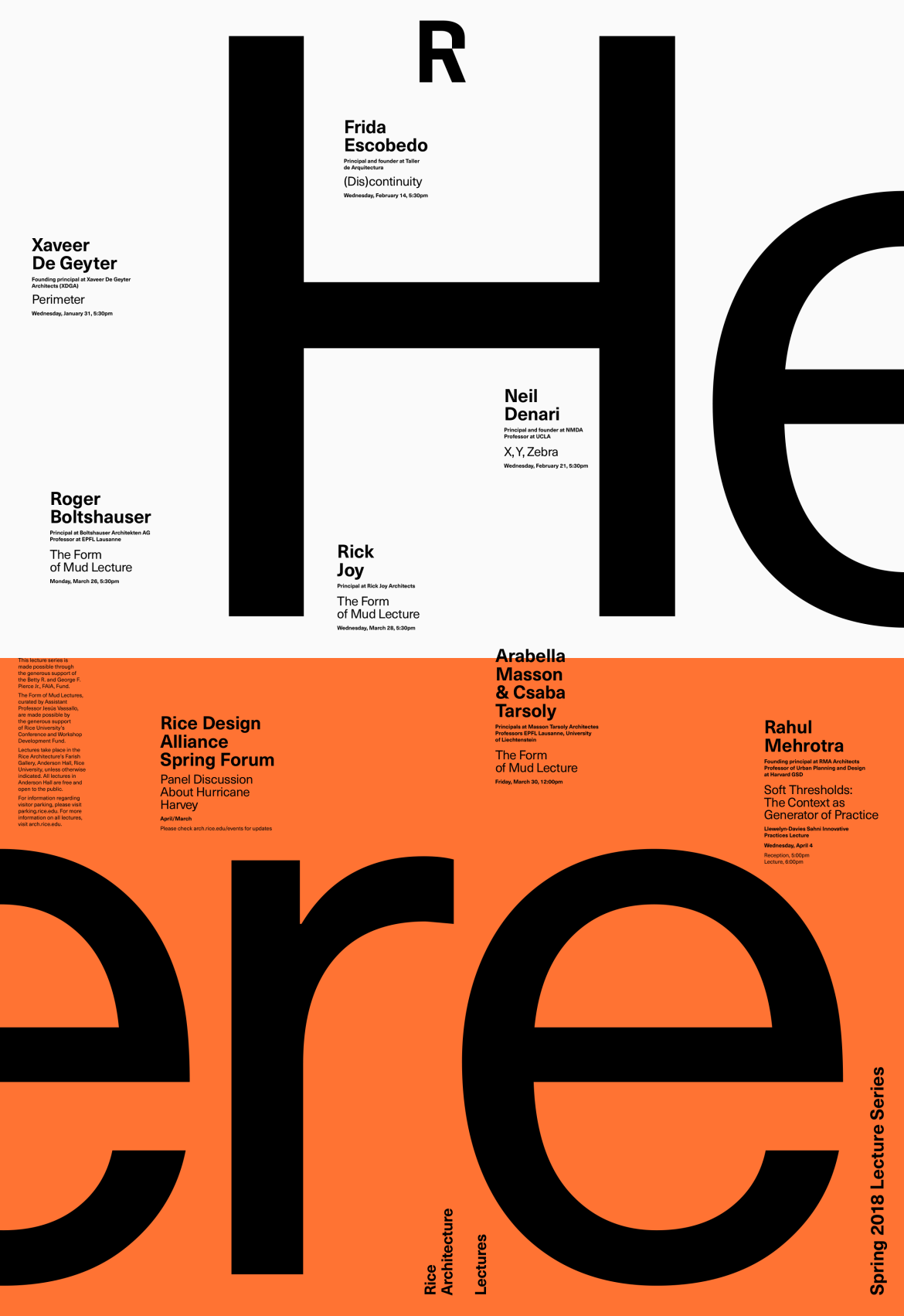 Spring 2018 Lecture Series Architecture Rice University