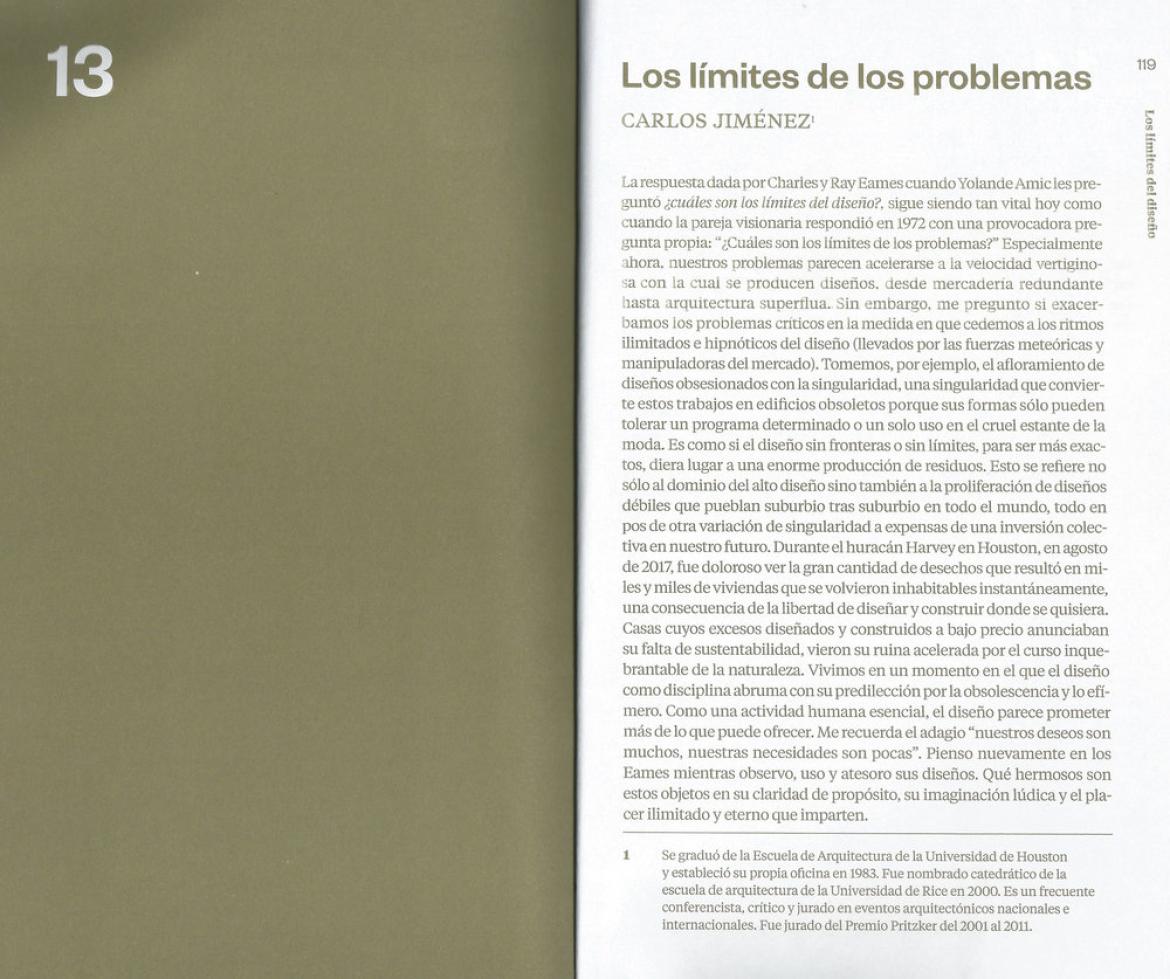 Carlos Jiménez in The Limits of Design | Rice School of Architecture